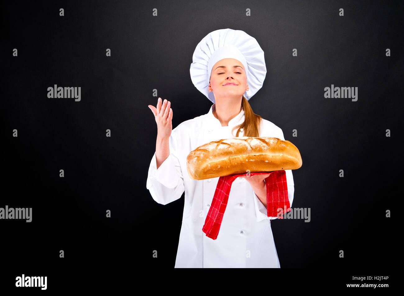 Adult smelling bread hi-res stock photography and images - Alamy