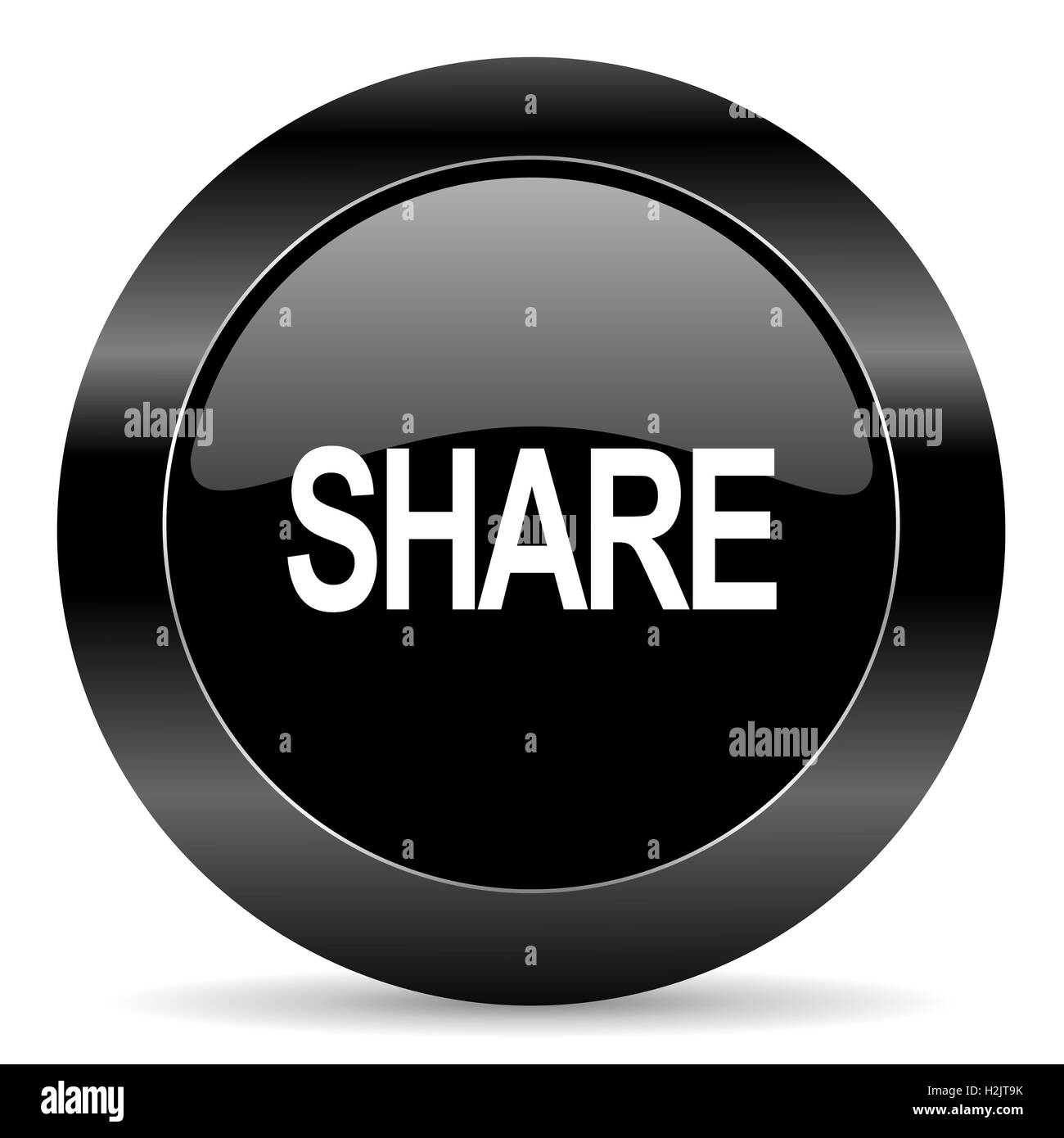 Share icon internet button Black and White Stock Photos & Images - Alamy