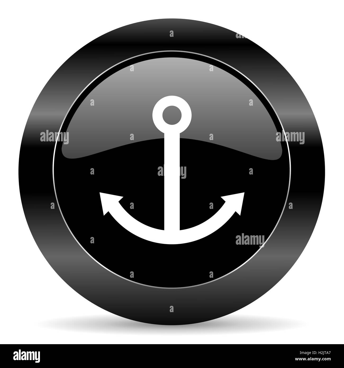 Anchor icon Black and White Stock Photos & Images - Alamy