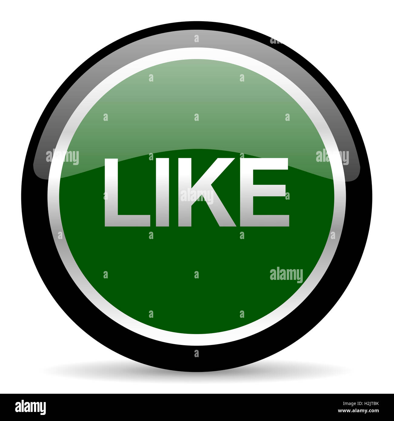Like glossy green circle button hi-res stock photography and images - Alamy