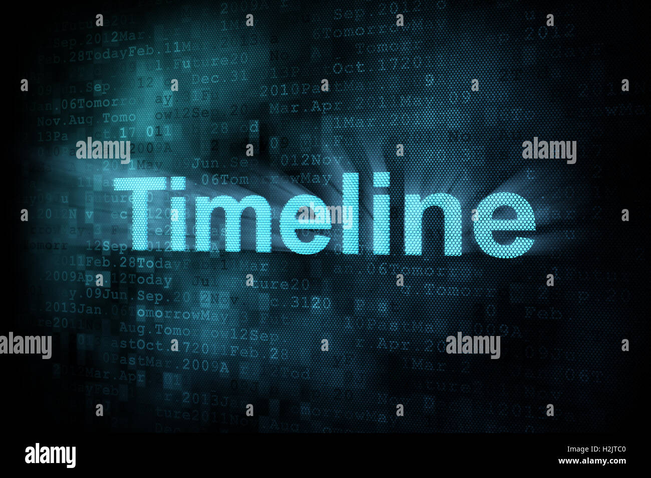 Timeline concept: pixeled word Timeline on digital screen Stock Photo ...