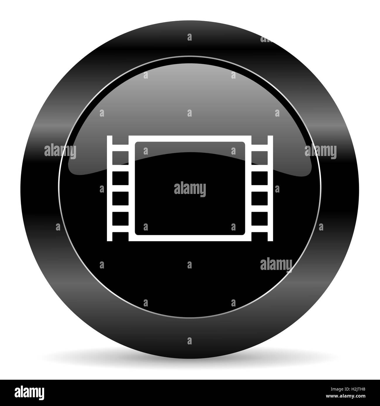 Movie camera icon Black and White Stock Photos & Images - Alamy