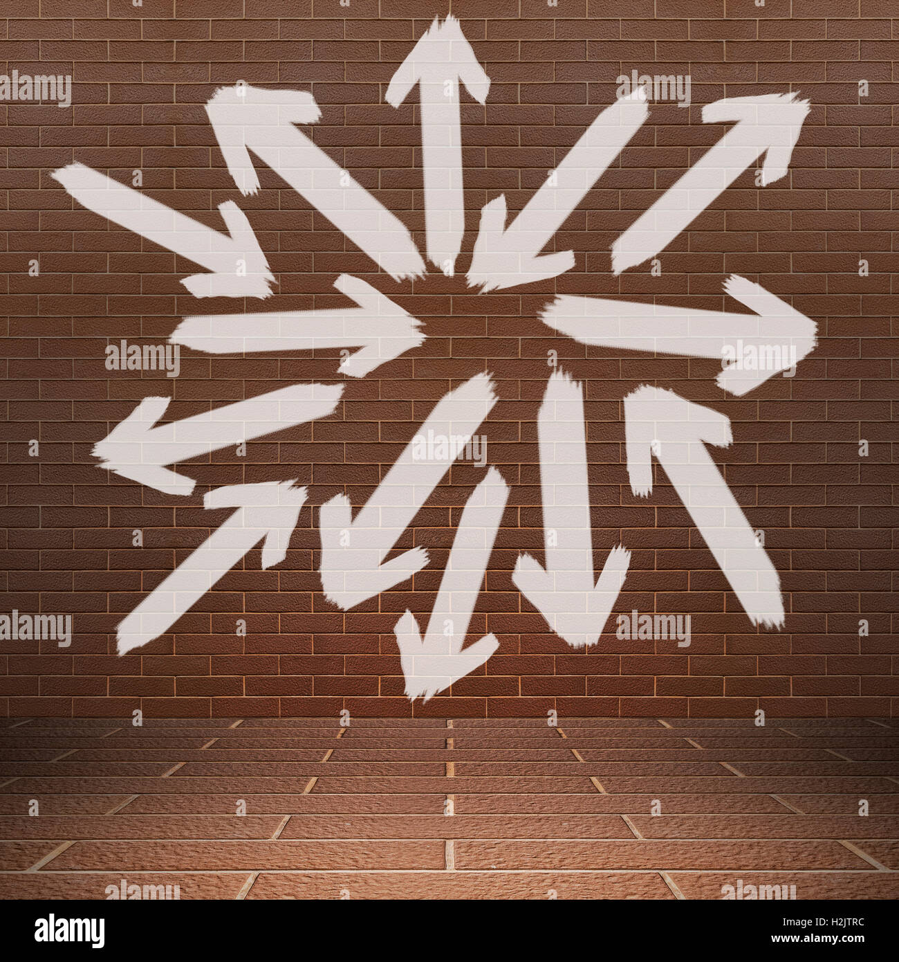 Arrows on the Wall Stock Photo - Alamy