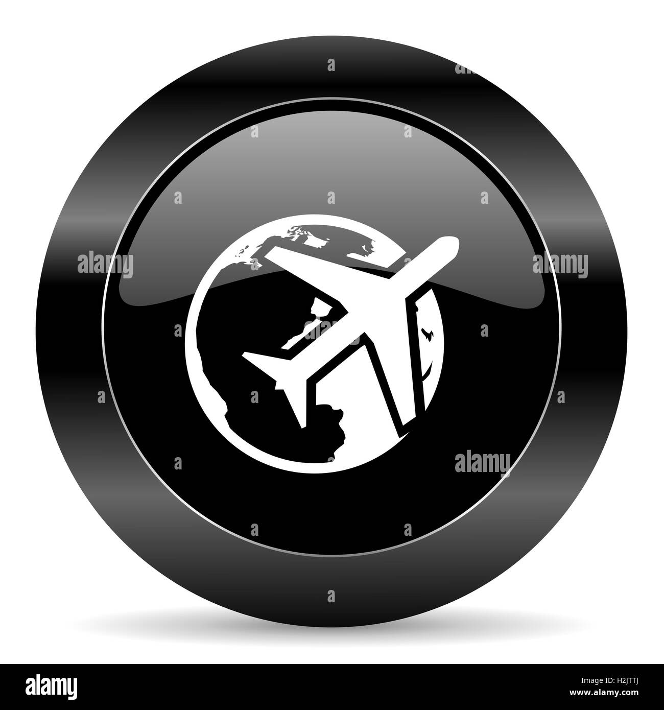 Travel agency icon Black and White Stock Photos & Images - Alamy