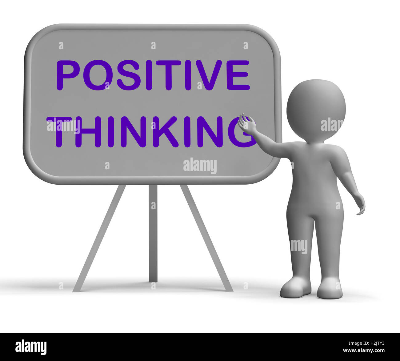 Positive Thinking Whiteboard Means Optimism Hopefulness And Good Stock ...