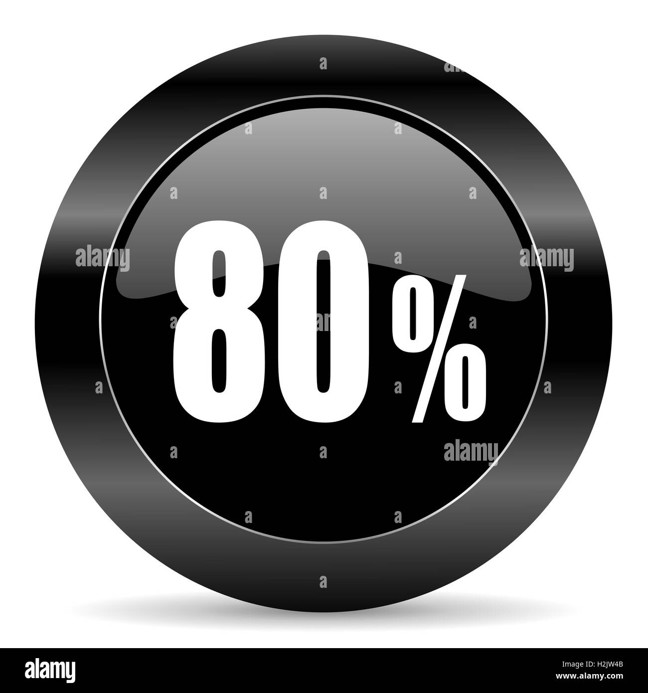 80 percent icon Stock Photo - Alamy