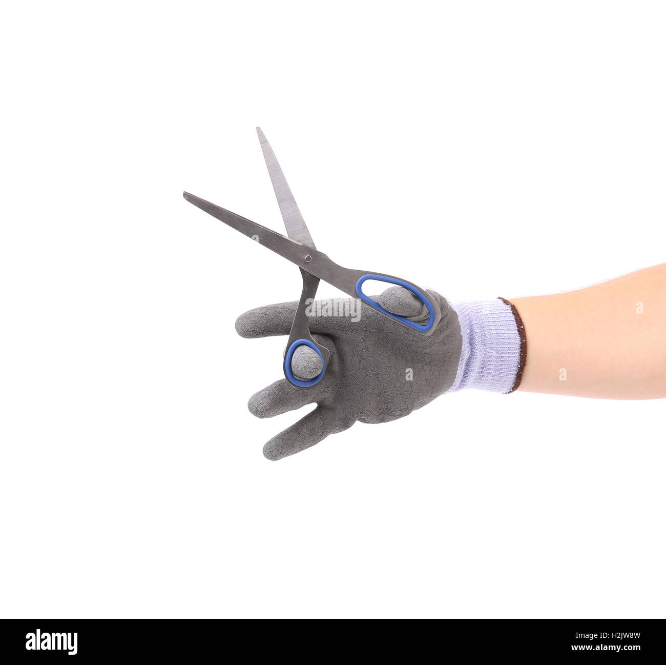 Hand holding scissors Stock Photo - Alamy