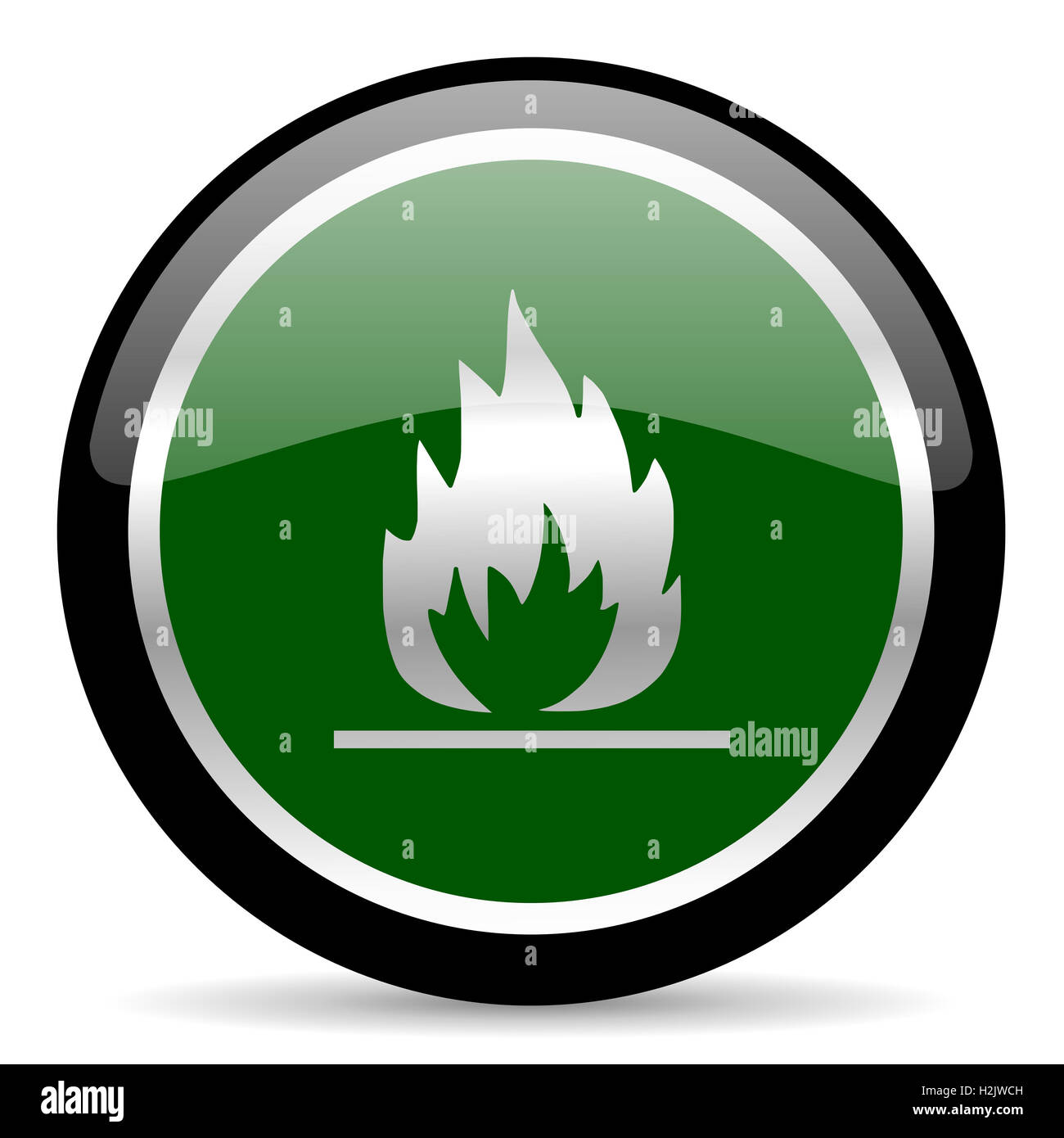 Fire flame icon danger Cut Out Stock Images & Pictures - Alamy