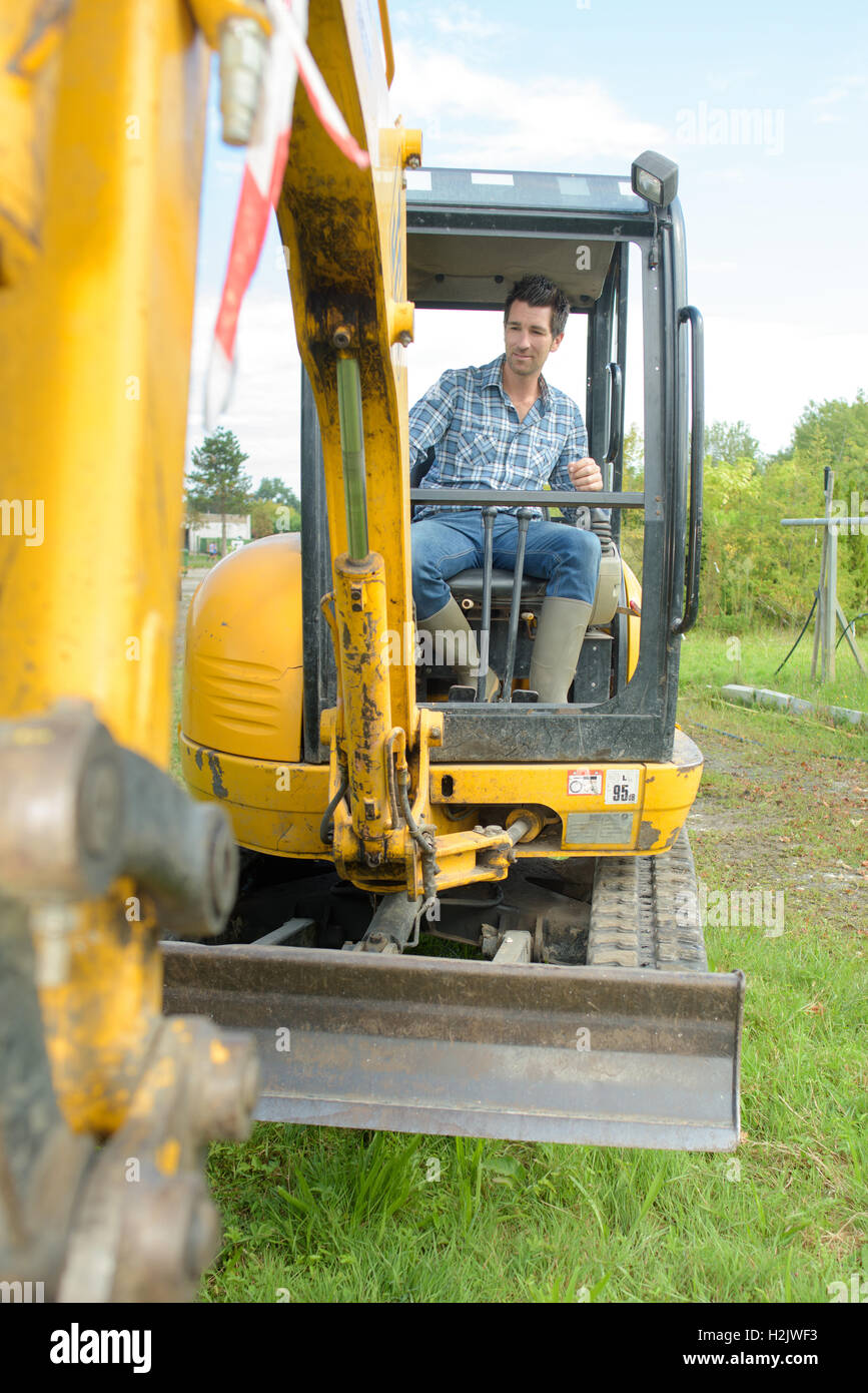 operating a backhoe Stock Photo - Alamy