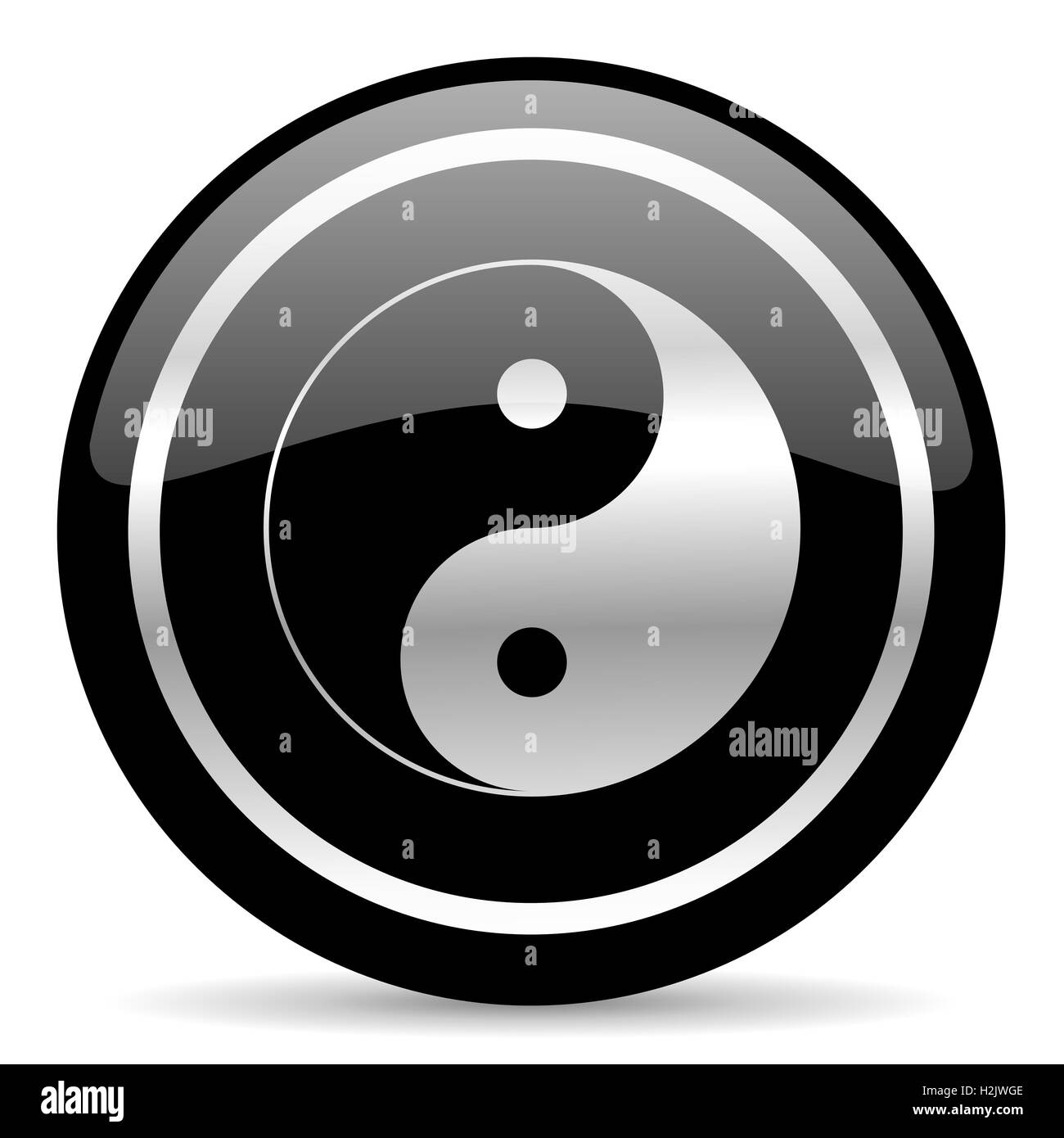 Ying yang symbol Black and White Stock Photos & Images - Alamy