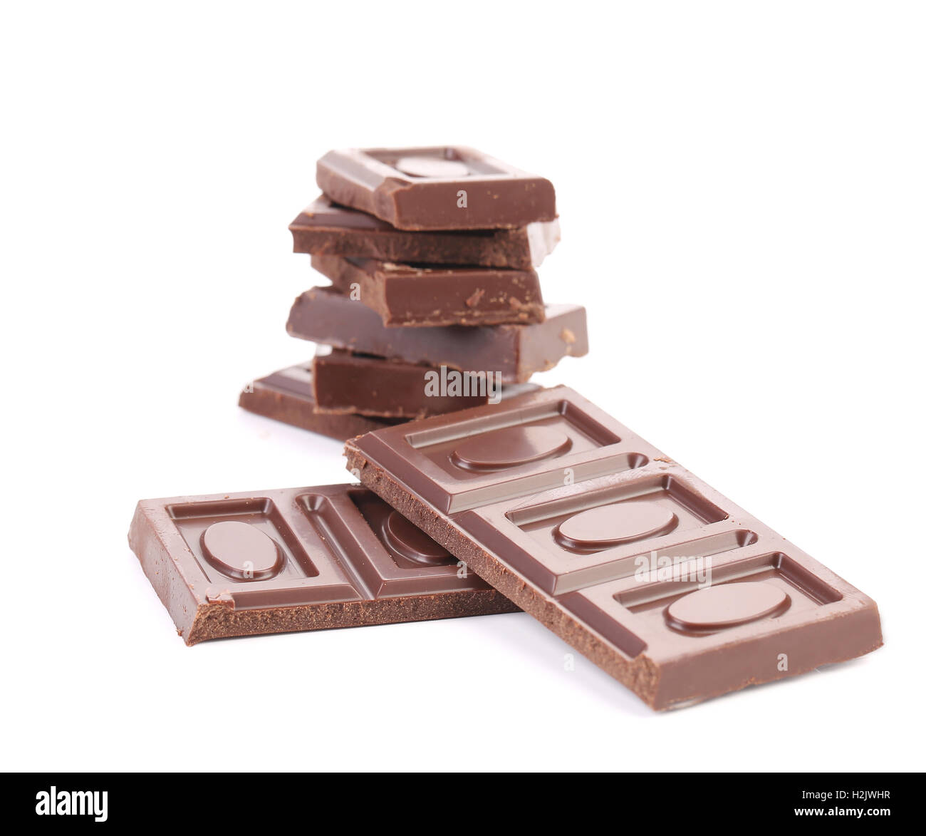 Stack of chocolate bars Stock Photo - Alamy