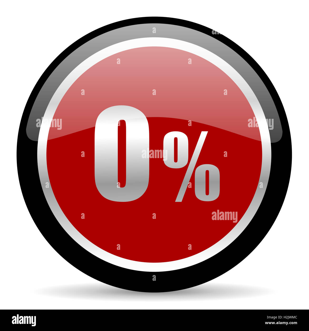 0 percent icon Stock Photo - Alamy