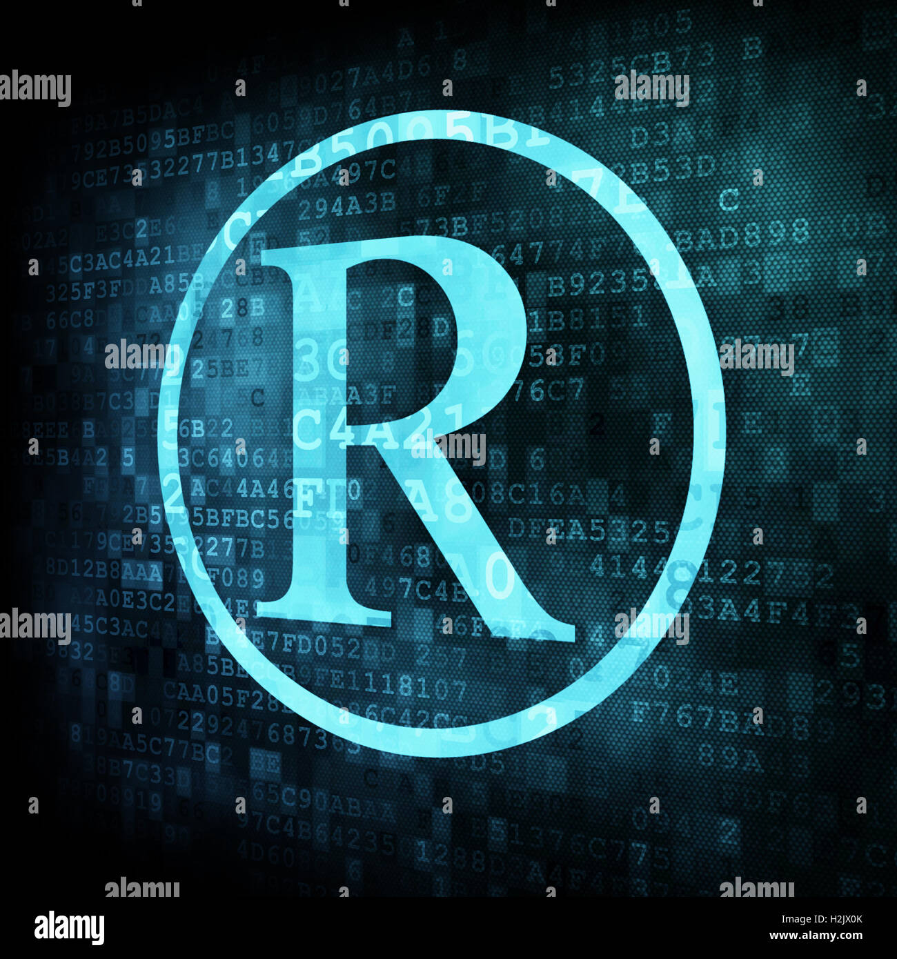 registered symbol on digital screen Stock Photo - Alamy