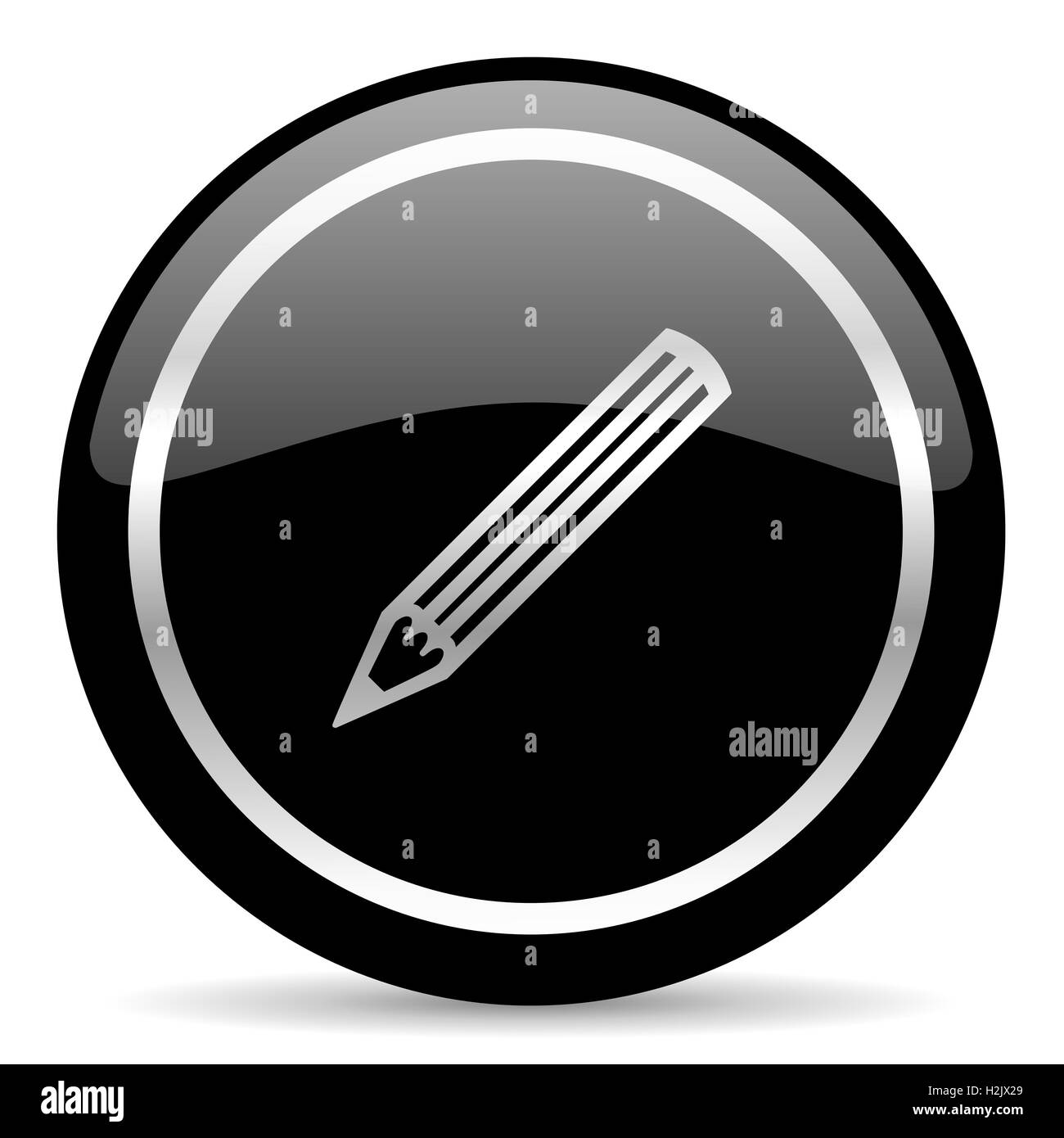 Icon project pencil Black and White Stock Photos & Images - Alamy