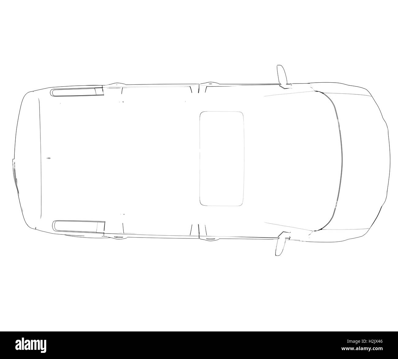 3d model car blueprint Cut Out Stock Images & Pictures - Alamy