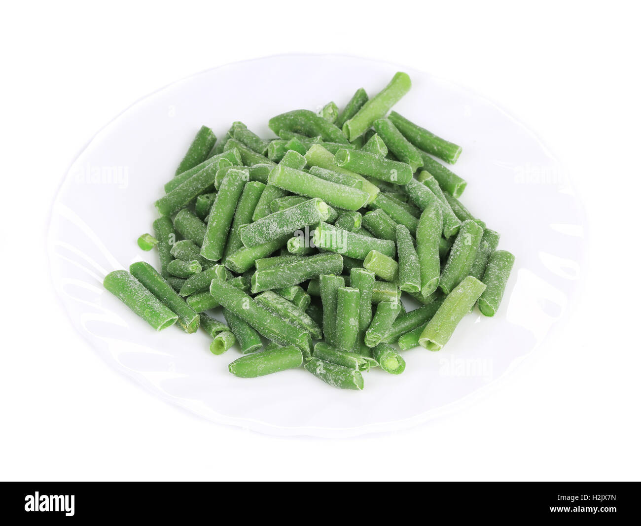 Group of frozen french beans Stock Photo - Alamy