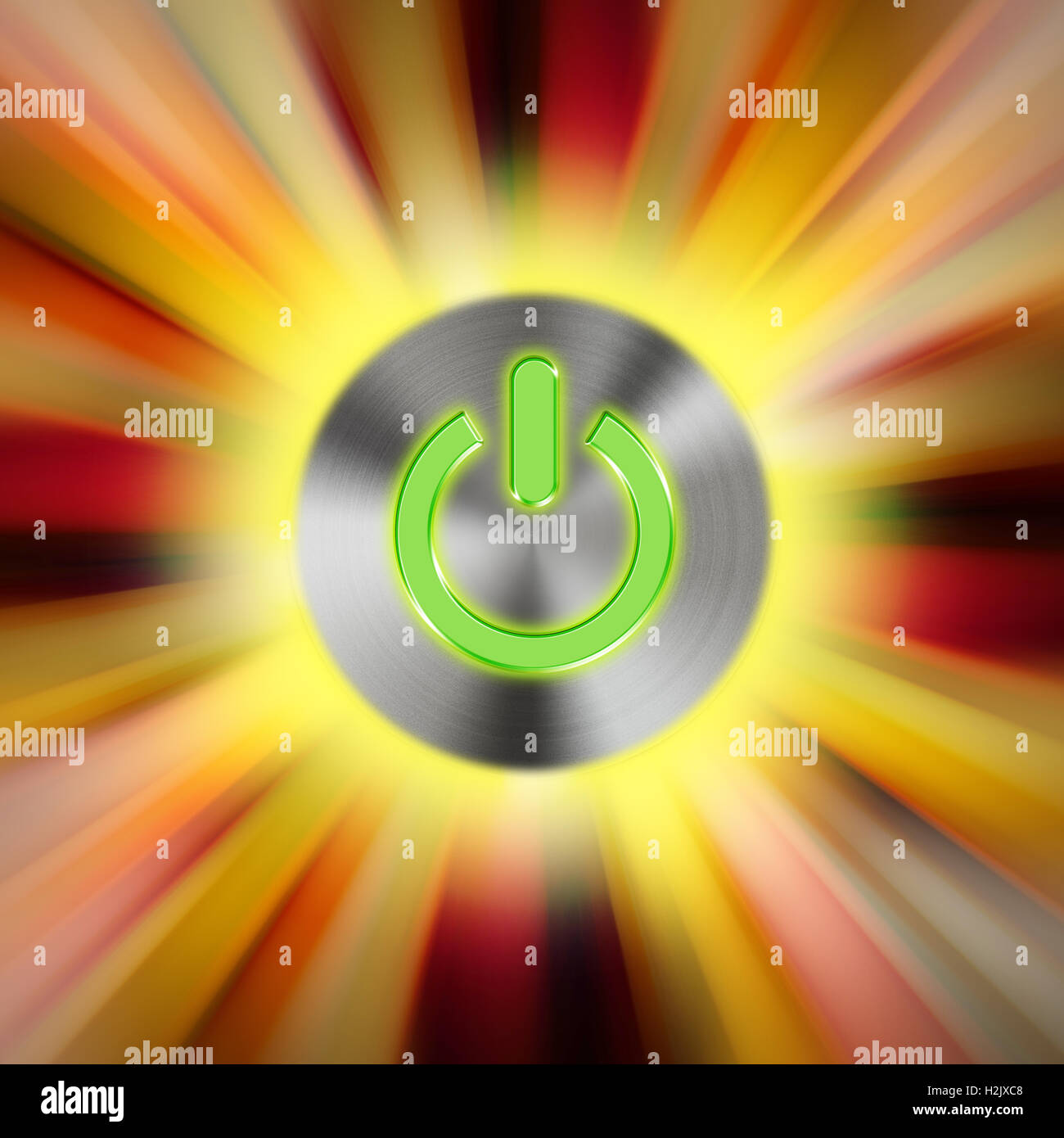 Power button icon metallic internet hi-res stock photography and images ...