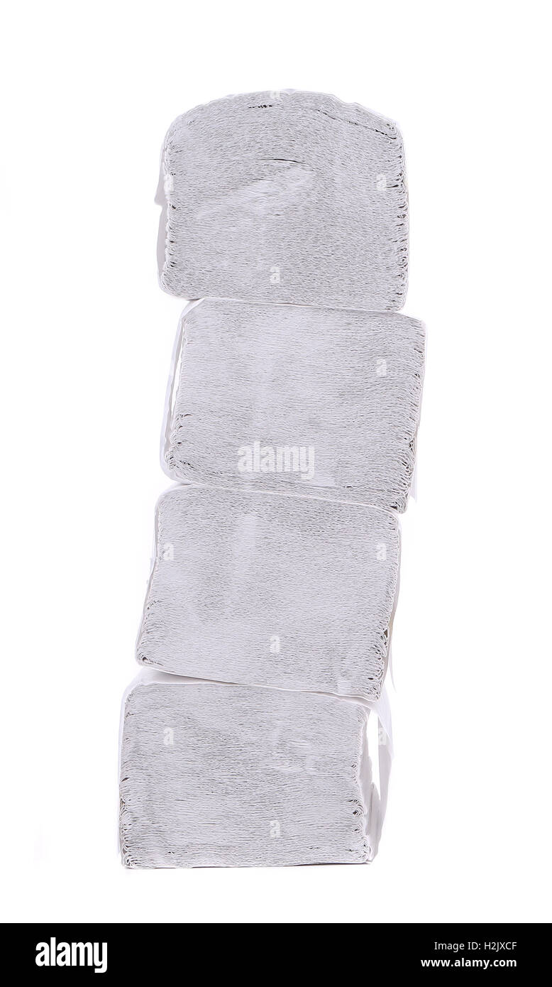 Stack of folded disposable papers Stock Photo - Alamy