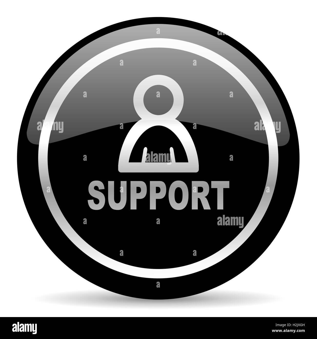Customer support icon Black and White Stock Photos & Images - Alamy