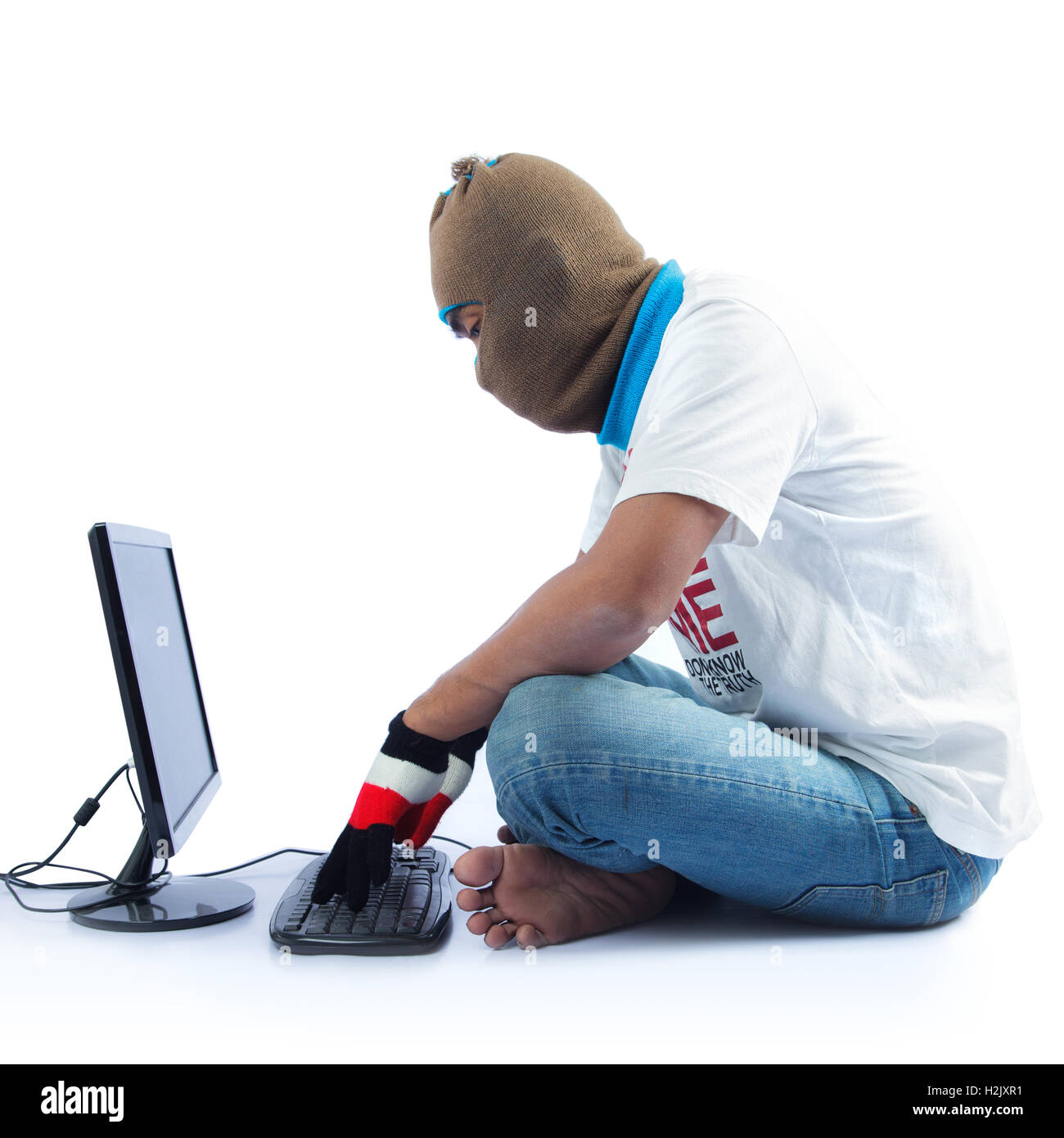 Hacking computer Cut Out Stock Images & Pictures - Alamy