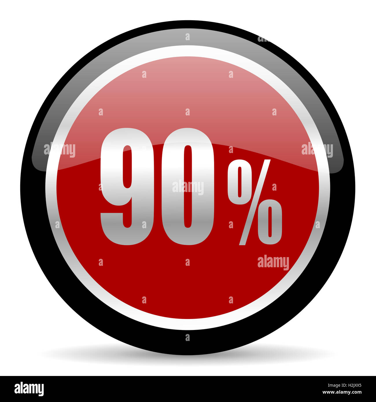 90 percent icon Stock Photo - Alamy