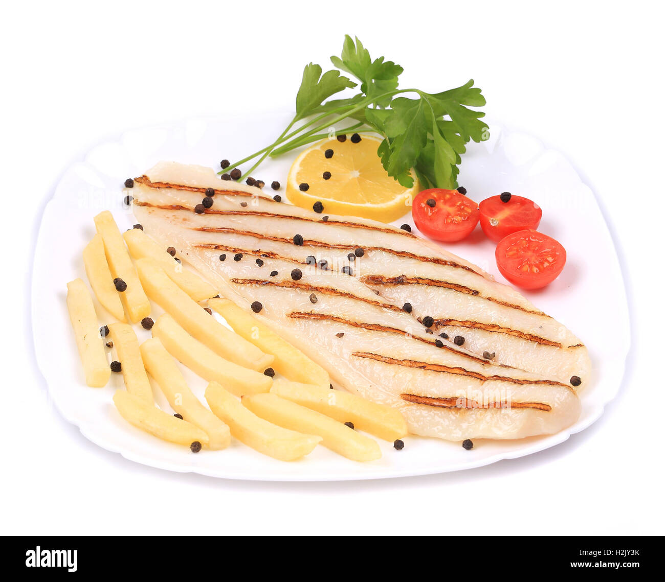 Pangasius fillet grilled vegetables hi-res stock photography and images ...