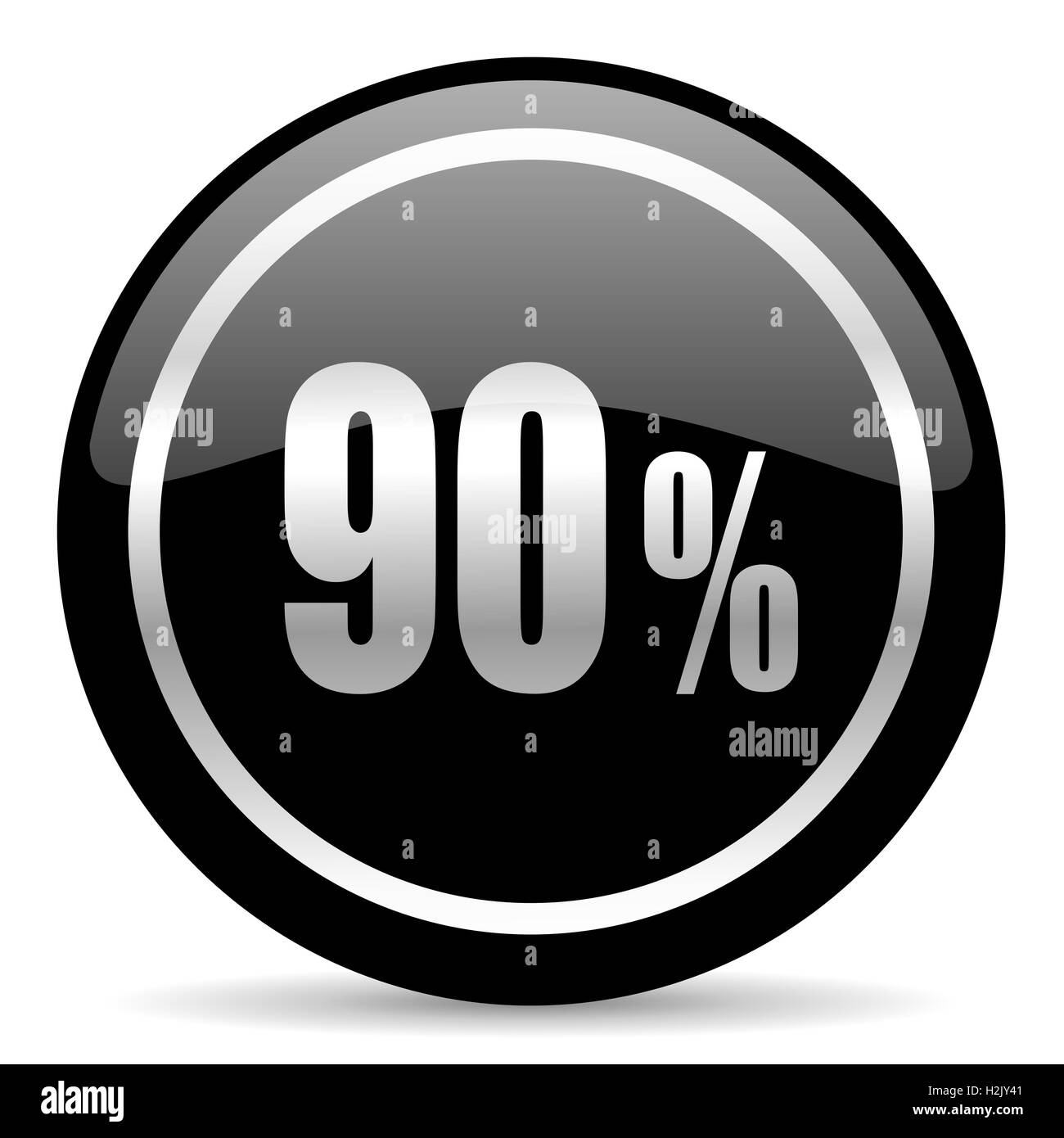 90 percent icon Stock Photo - Alamy
