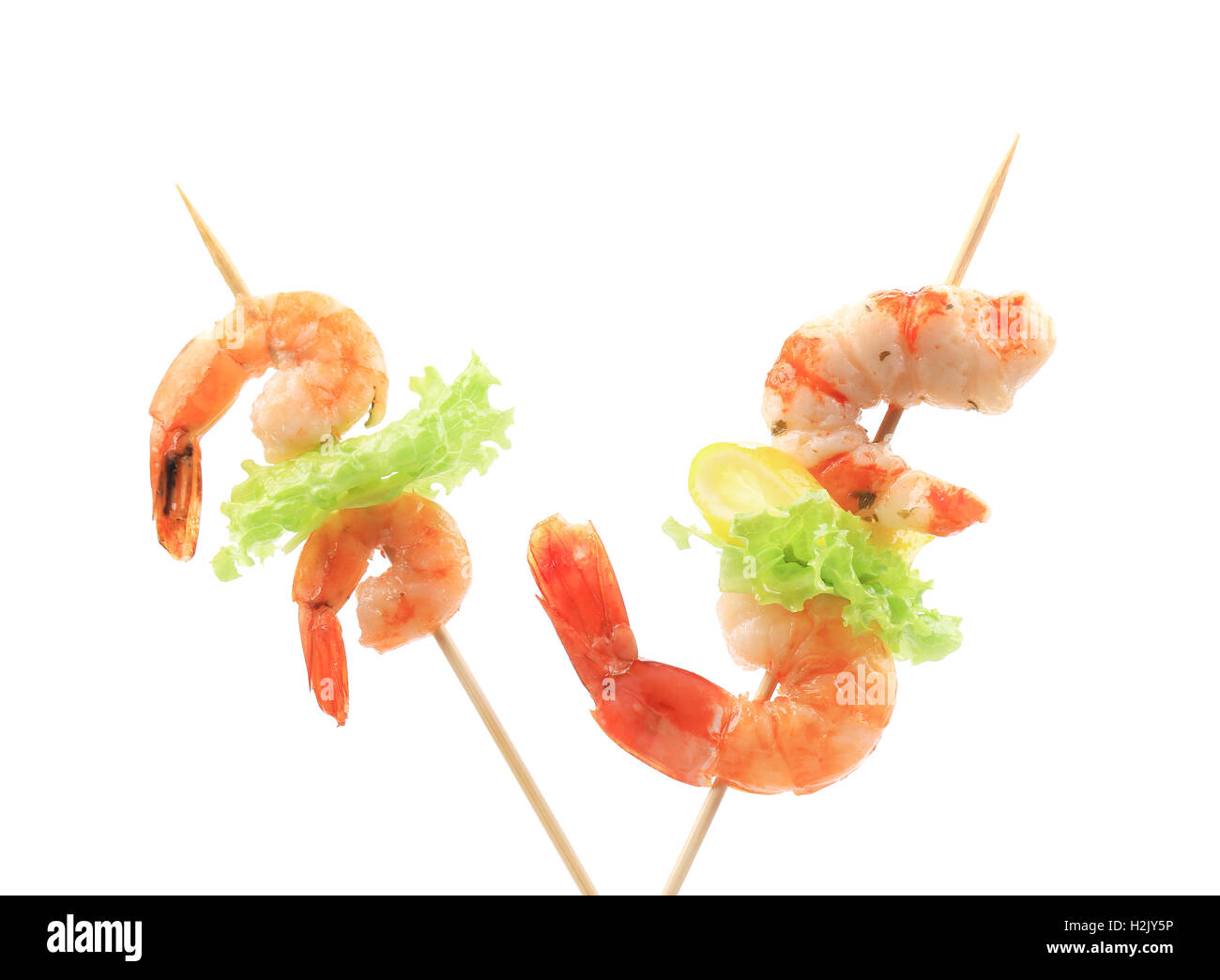 Grilled shrimps on a stick Stock Photo - Alamy