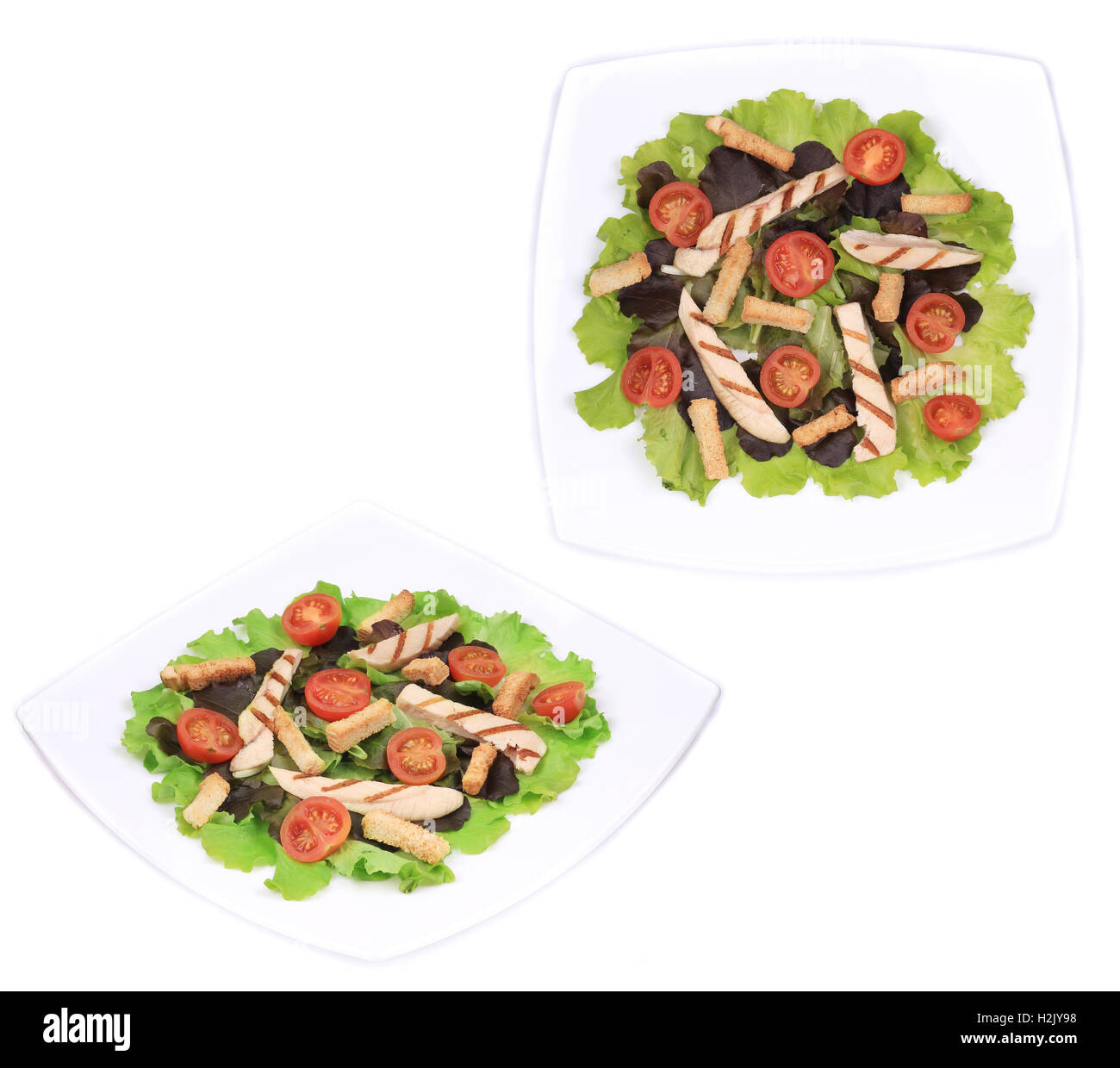 Caesar salad collage Stock Photo - Alamy