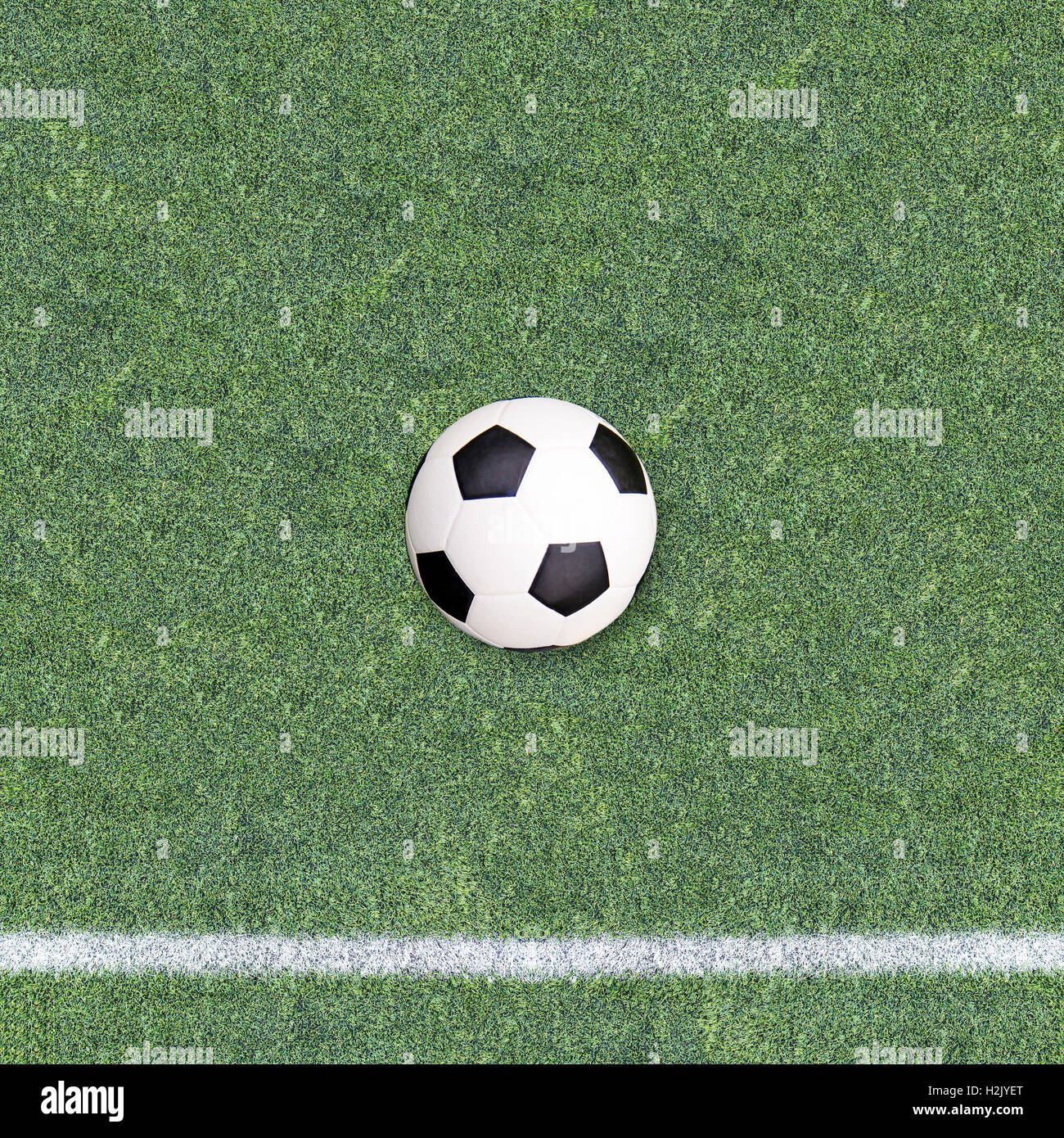 Soccer ball on Soccer field Stock Photo - Alamy