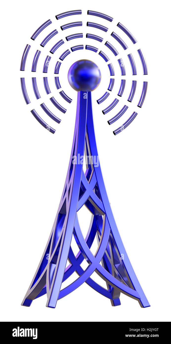 digital transmitter sends signals from high tower Stock Photo - Alamy