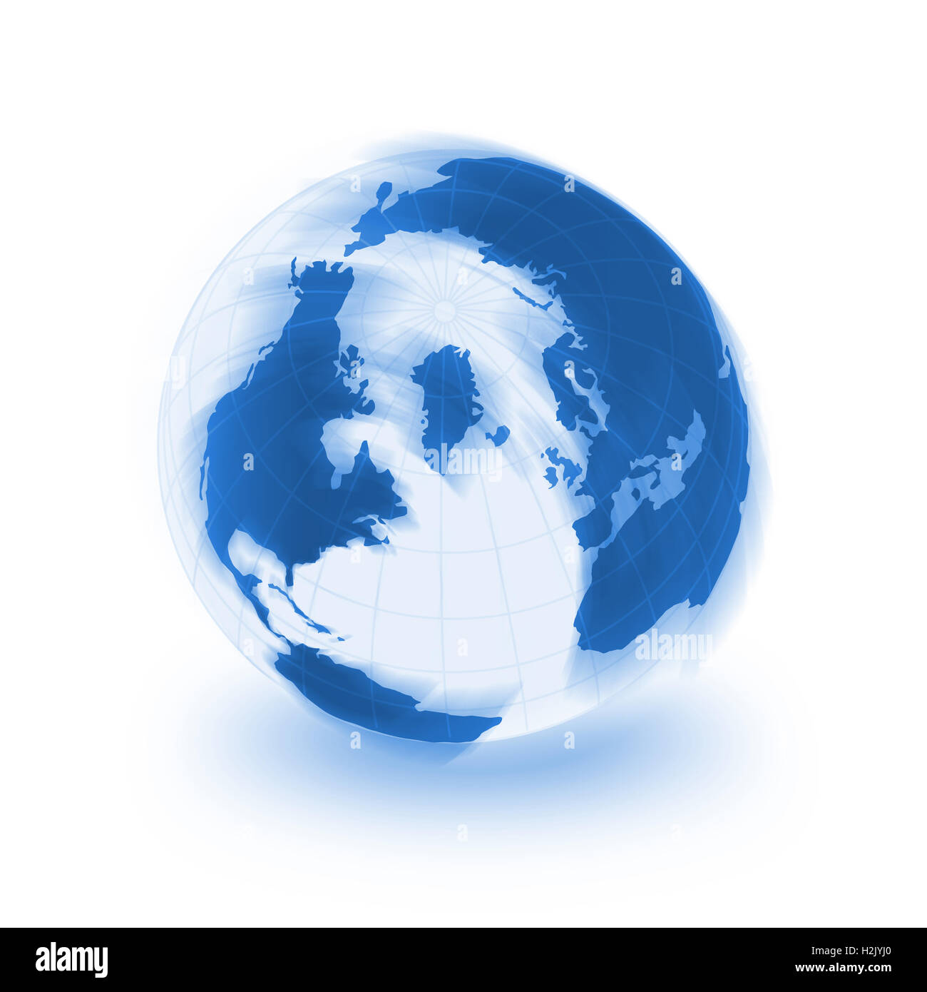 Blue earth globe white map hi-res stock photography and images - Alamy
