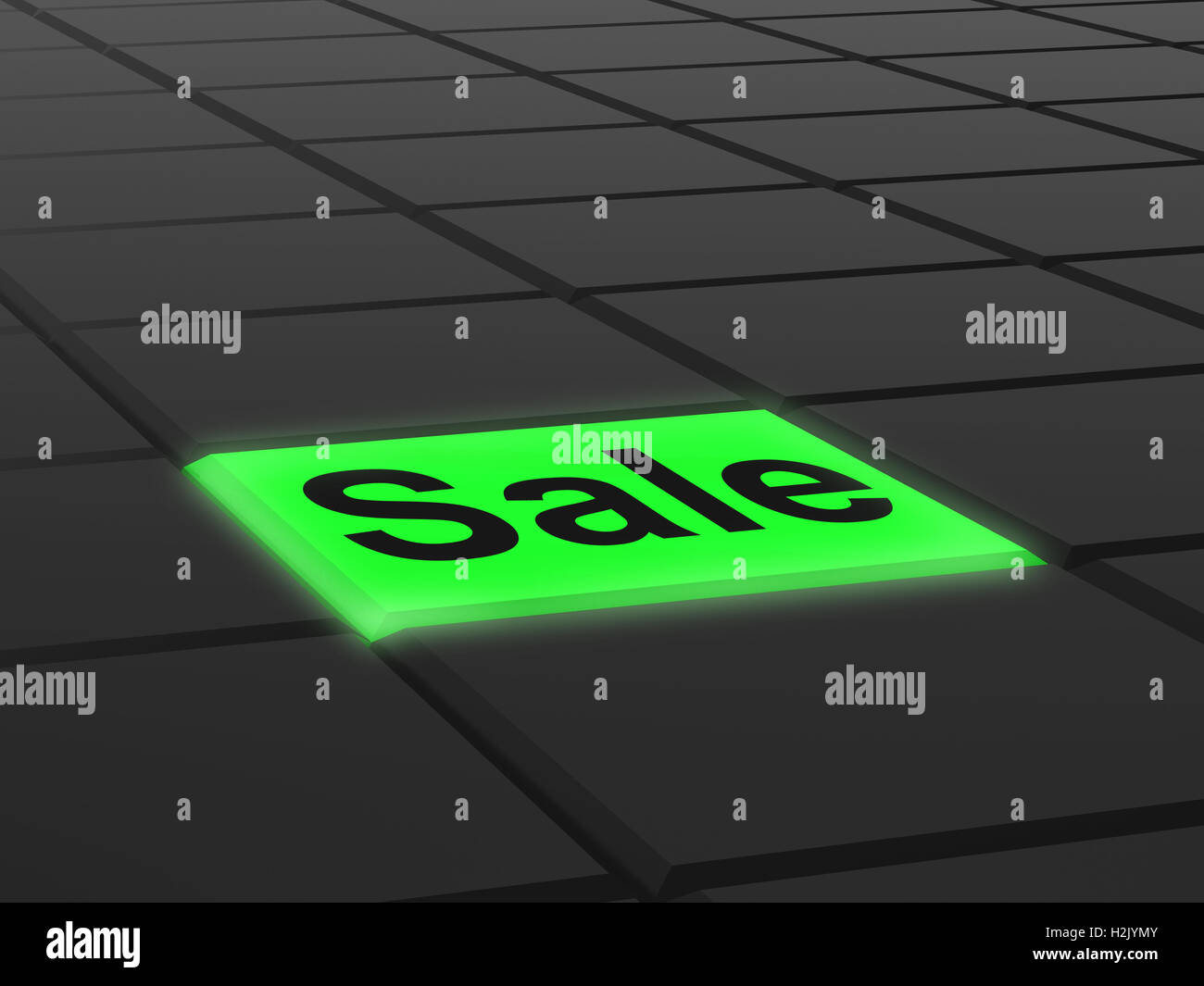 Sales Button Shows Promotions And Deals Stock Photo - Alamy
