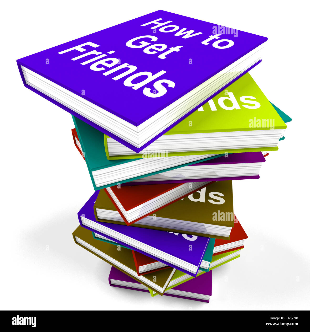 How To Get Friends Book Stack Shows Friendly Social Life Stock Photo ...