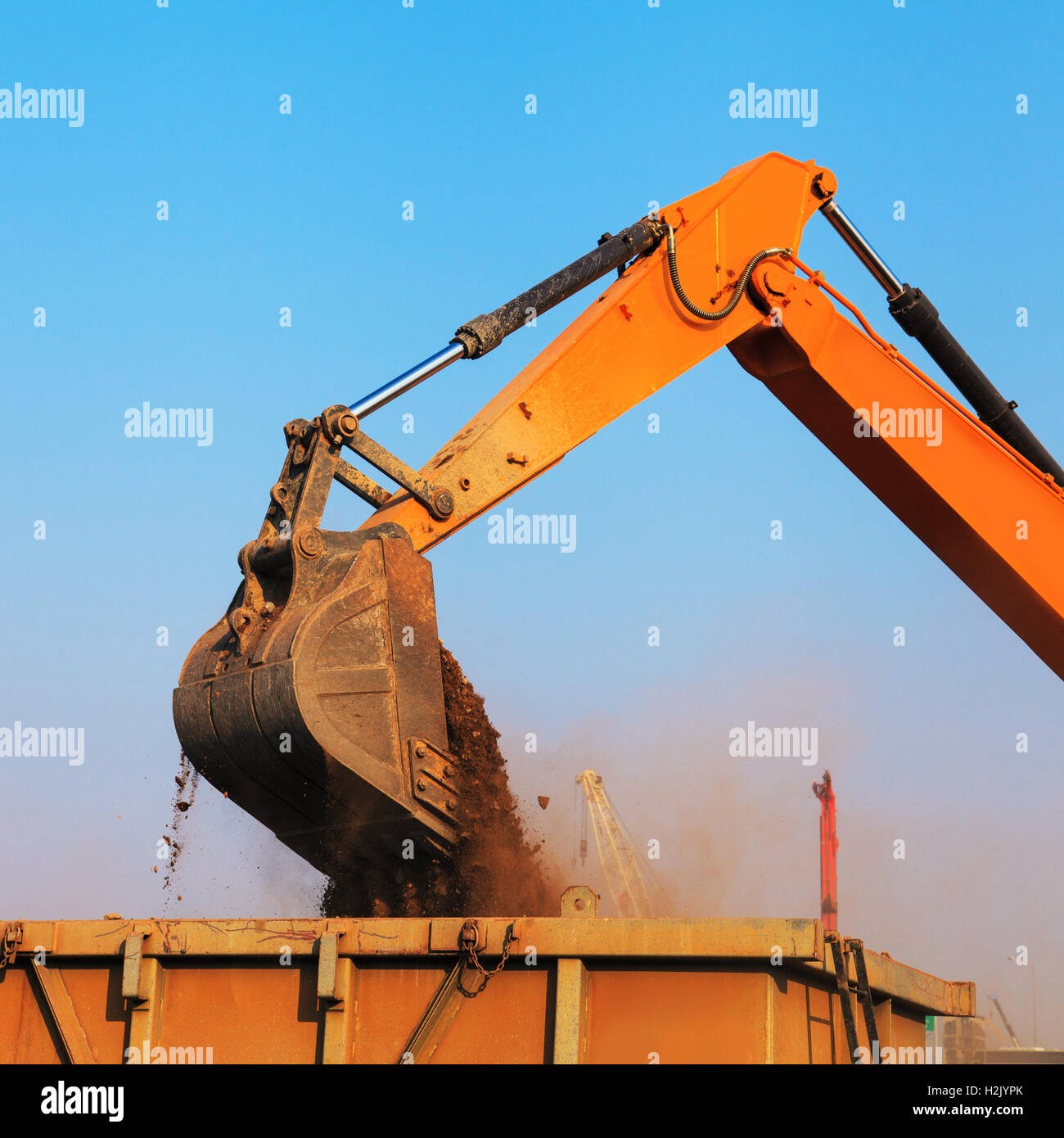 Hydraulic mining excavator hi-res stock photography and images - Alamy