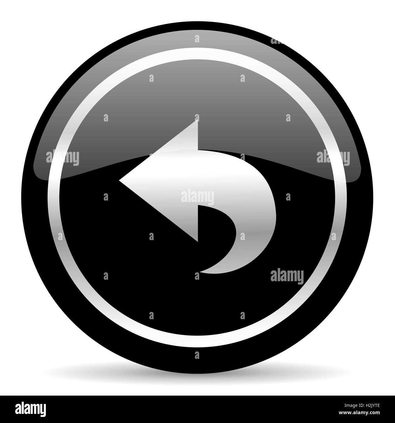 Go back button icon hi-res stock photography and images - Alamy