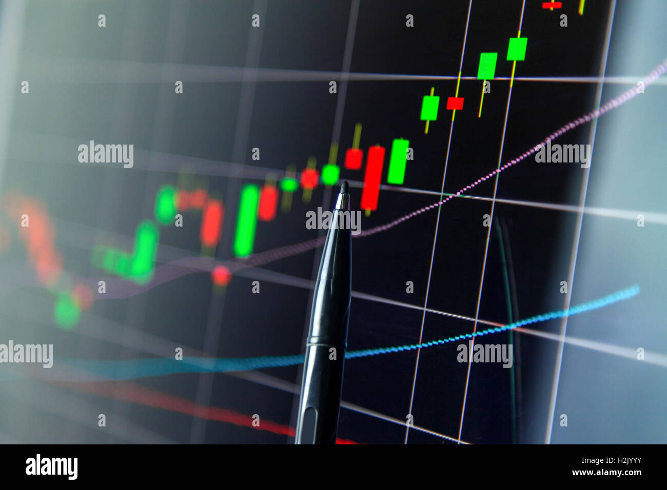 Analyzing global data charts graphs hi-res stock photography and images ...