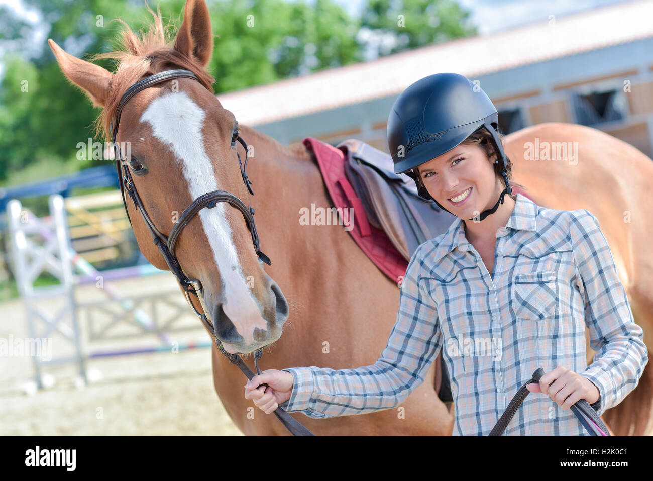 rider with horse Stock Photo - Alamy