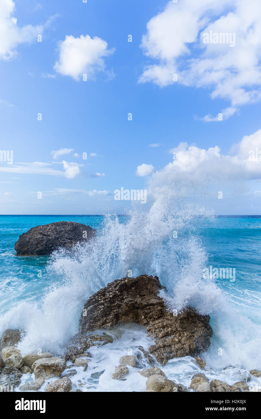 Agios Nikitas beach in Lefkada Greece Stock Photo - Alamy