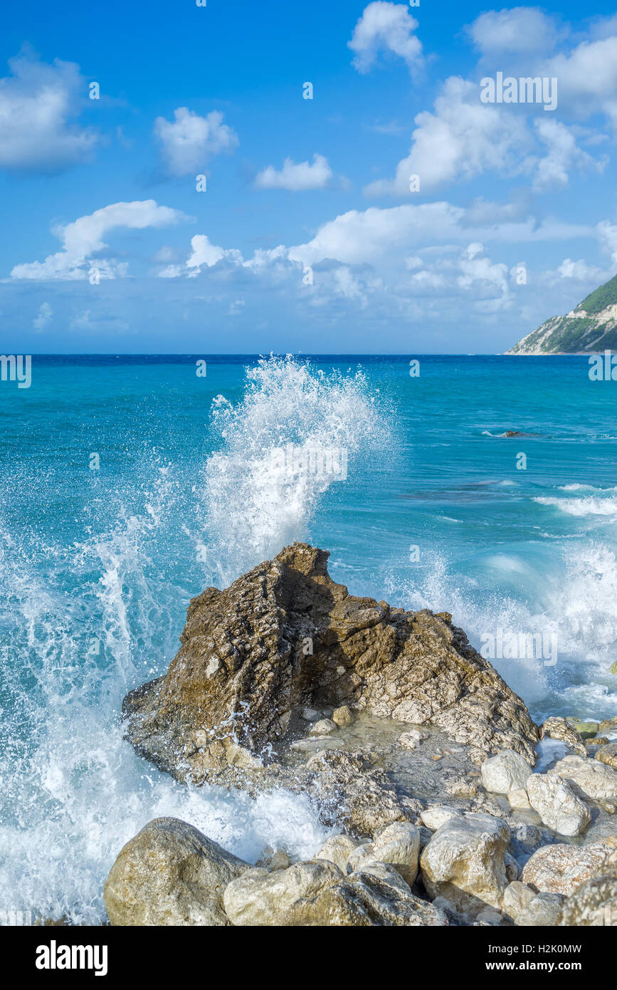 Agios Nikitas beach in Lefkada Greece Stock Photo - Alamy