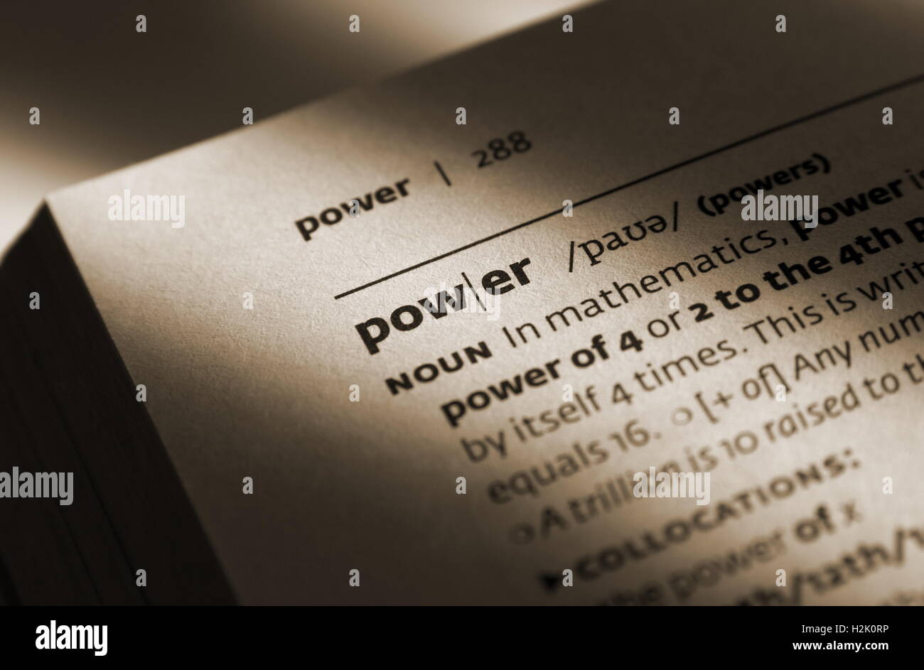 power word in open book Stock Photo - Alamy