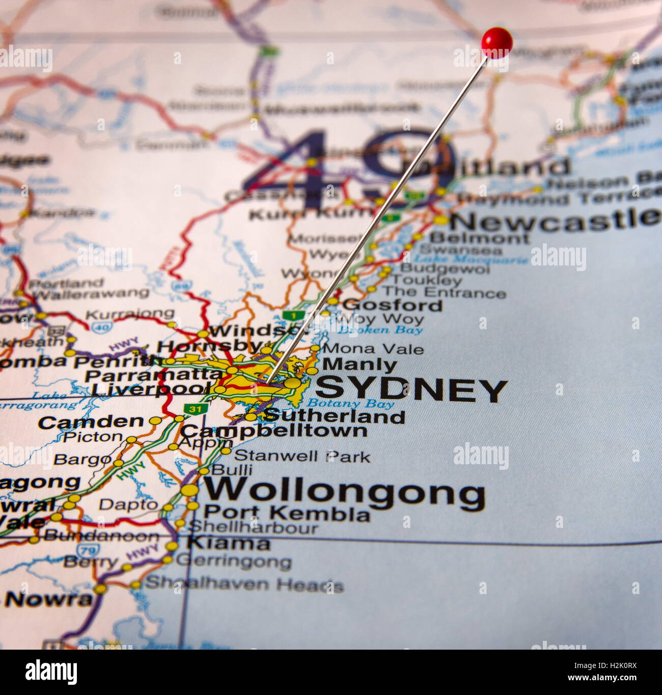 Sydney street map hi-res stock photography and images - Alamy