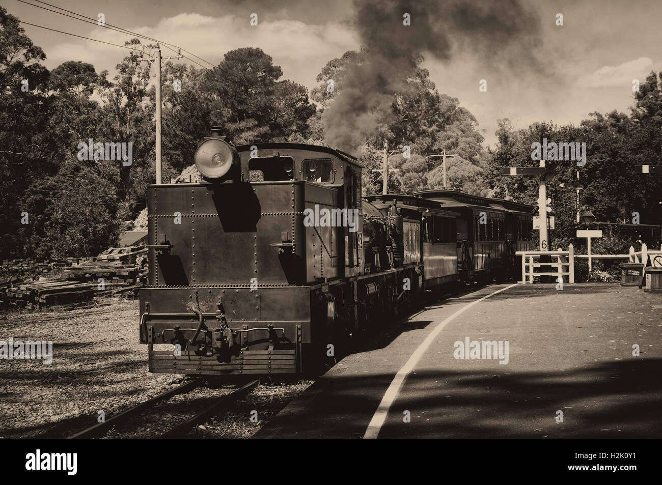 old vintage train closeup Stock Photo - Alamy