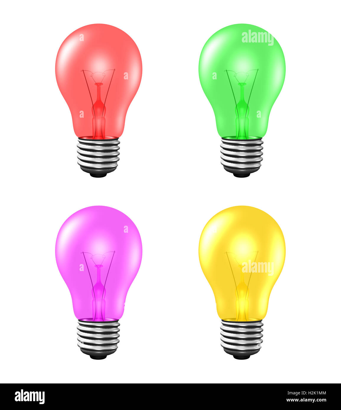 Rainbow light bulb Cut Out Stock Images & Pictures - Alamy