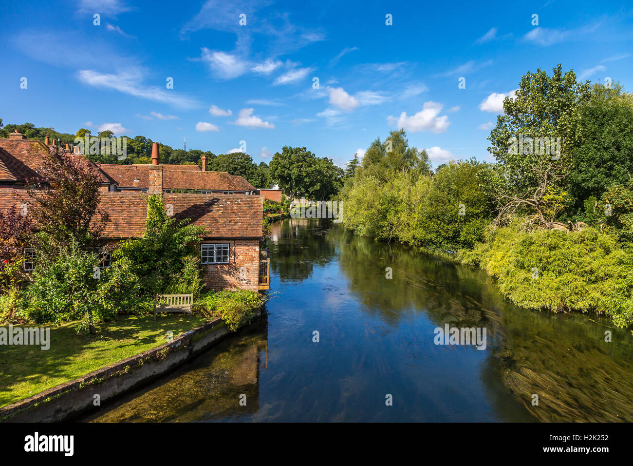 England Wiltshire Salisbury The River Avon Stock Photo - Alamy