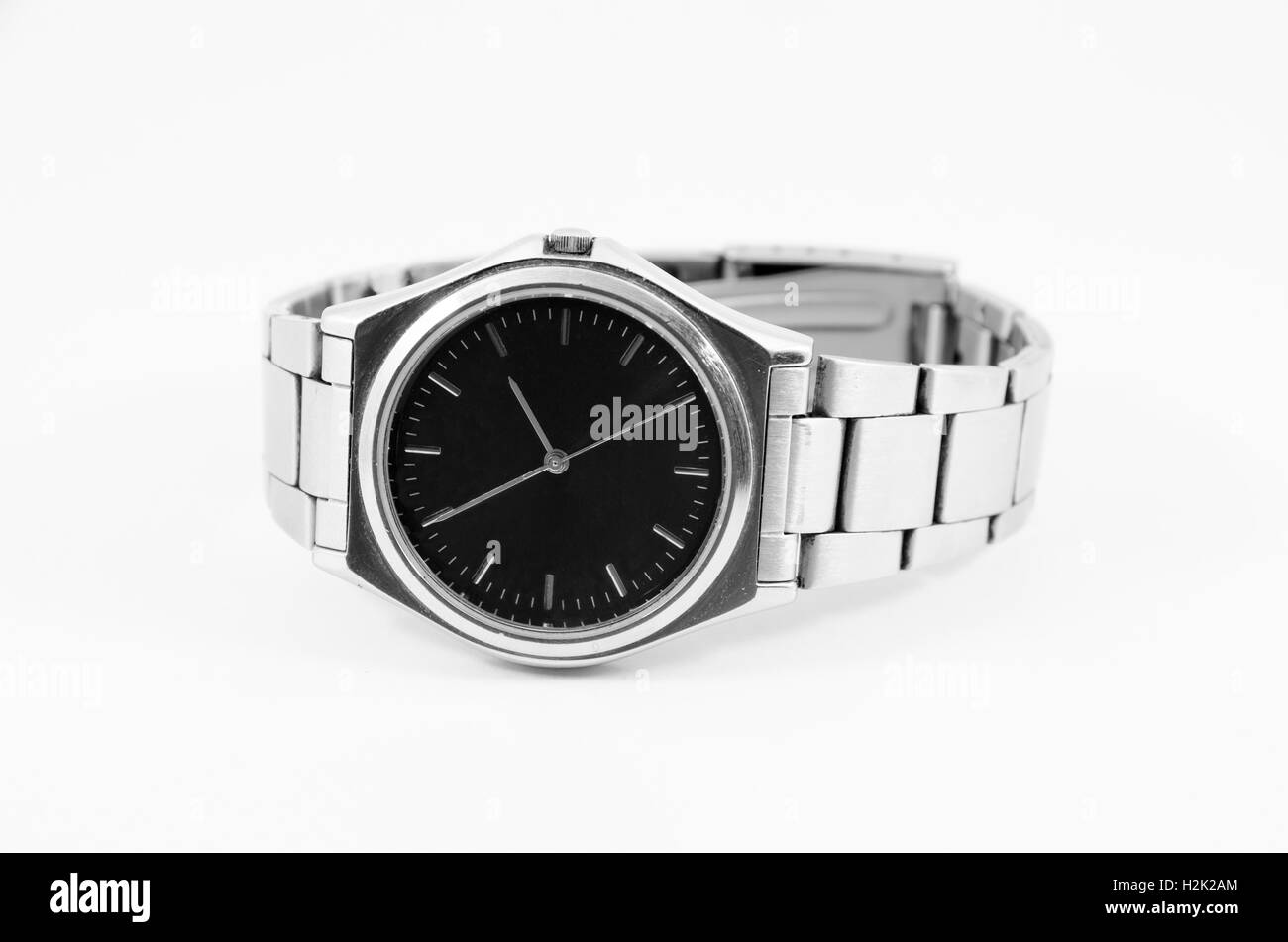 Watch steel bracelet Black and White Stock Photos & Images - Alamy