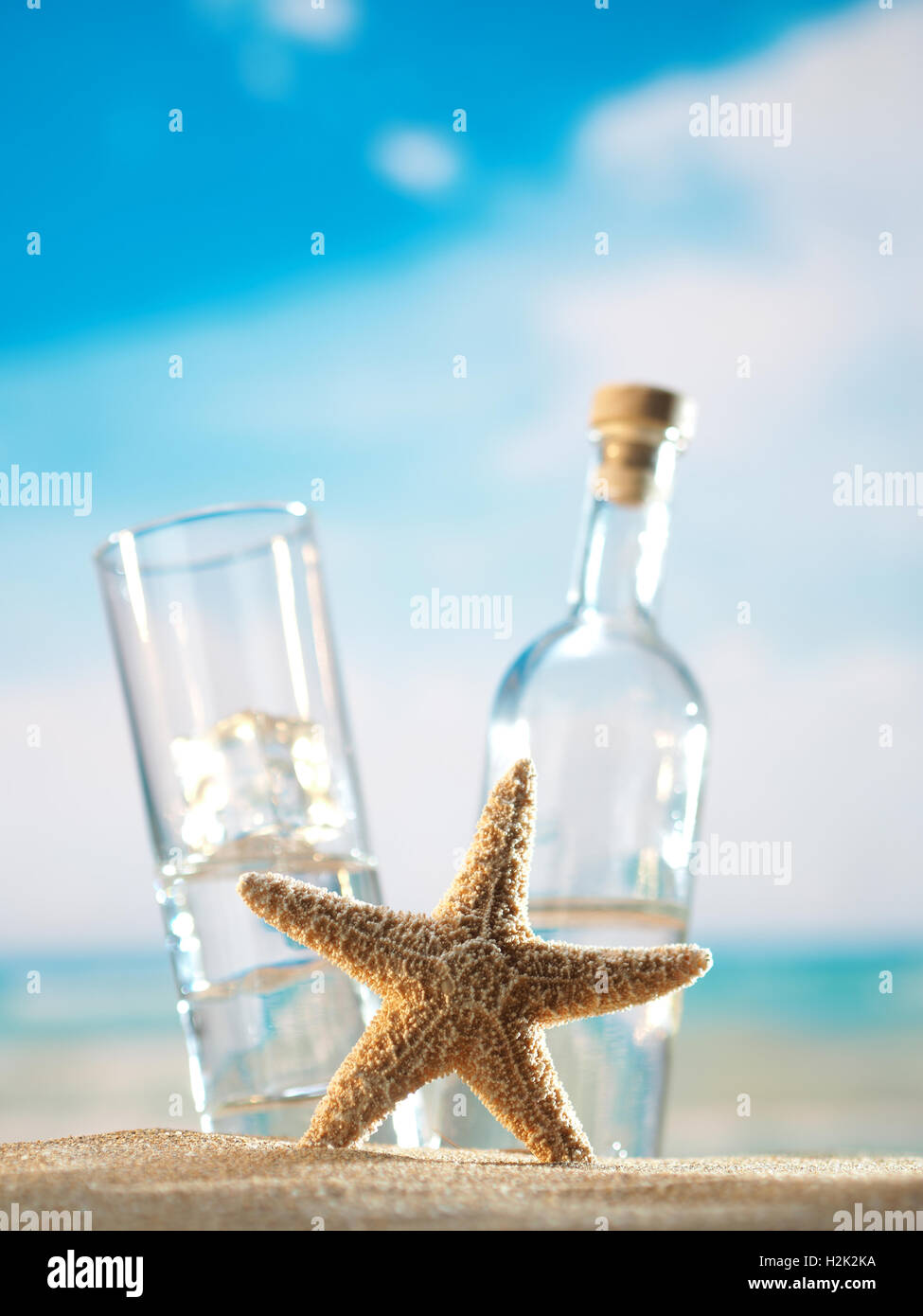 Traditional Greek ouzo at the beach Stock Photo - Alamy