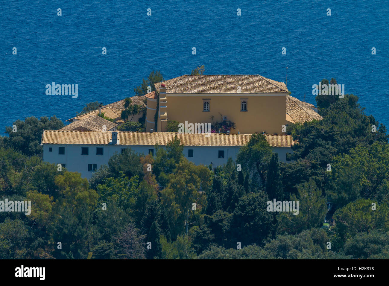 The monastery of paleokastritsa in corfu hi-res stock photography and ...