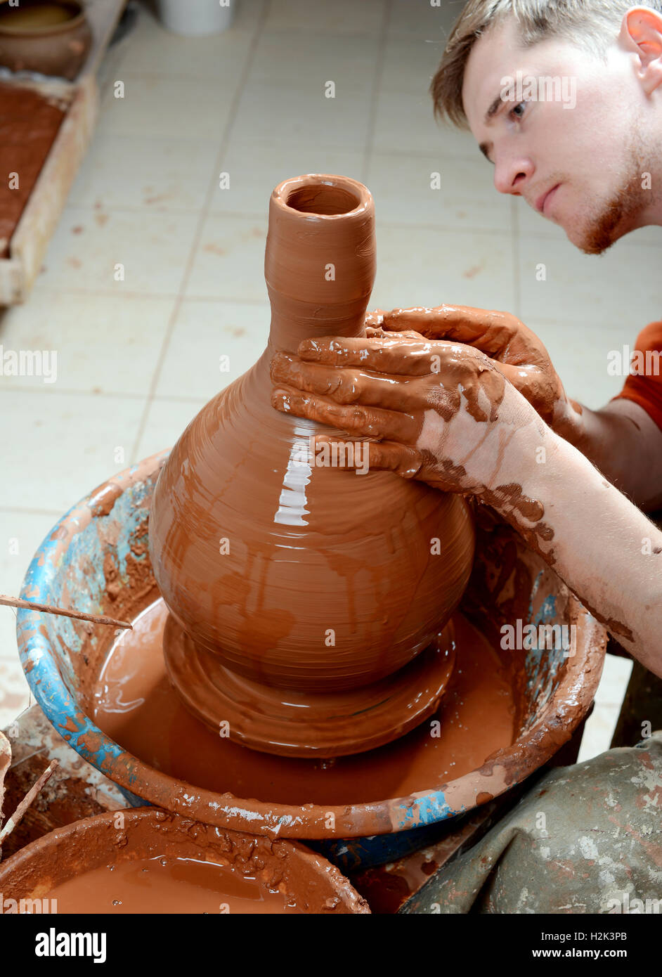 Potter at work Stock Photo - Alamy