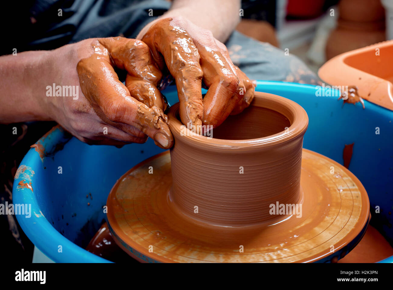 Potter at work Stock Photo - Alamy
